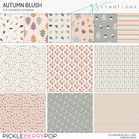 Autumn Blush Layered Patterns (CU) by GS Creations