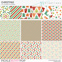 Christmas Layered Patterns (CU) by GS Creations