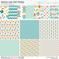 Beach Day Layered Patterns (CU) by GS Creations