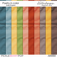 Poetry in Color Solid Papers by Kakleidesigns