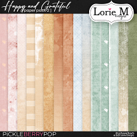 Happy and Grateful Paper Pack 2 by LorieM Designs