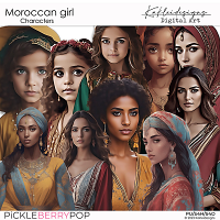 Moroccan Girl Characters by Kakleidesigns
