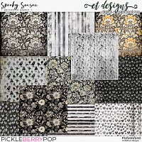 Spooky Season Digital Scrapbooking Patterned Papers by et designs ...
