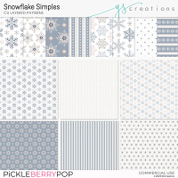 Snowflake Simples Layered Patterns (CU) by GS Creations
