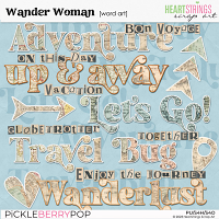 Wander Woman Word Art by Heartstrings Scrap Art