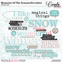{Memories Of The Seasons}:December-Word art by CarolW Designs