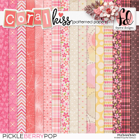 Coral Kiss: Patterned Papers by Fayette Designs