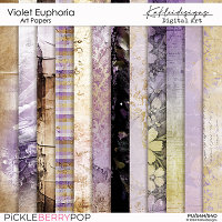 Violet Euphoria Art Papers by Kakleidesigns