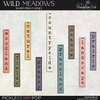 Wild Meadows: Word Strips by Dandelion Dust Designs