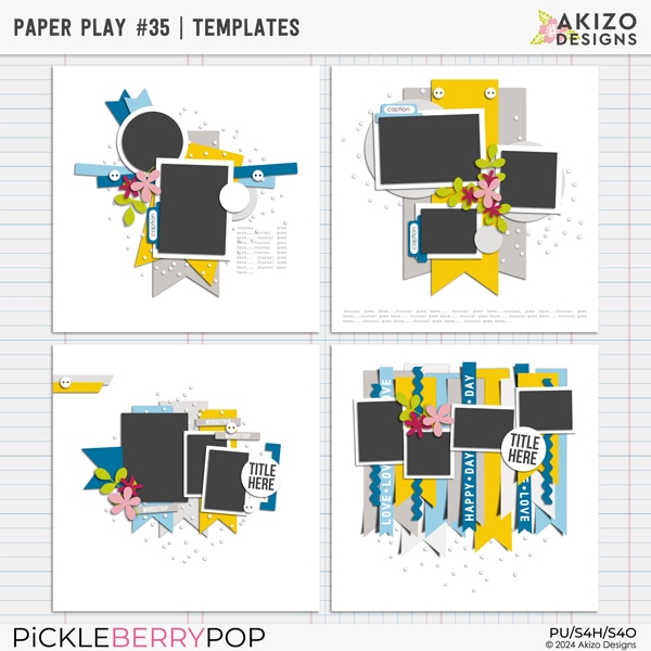 Paper Play 35 | Templates by Akizo Designs