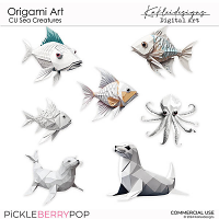 Origami Art CU Sea Creatures by Kakleidesigns