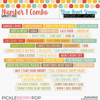 Number 1 Combo Word Bits Pack by Blue Heart Scraps