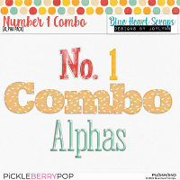 Number 1 Combo Alphas by Blue Heart Scraps