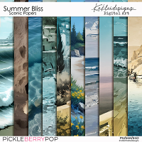 Summer Bliss Scenic papers by Kakleidesigns