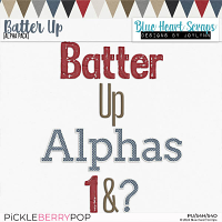 Batter Up Alphas by Blue Heart Scraps