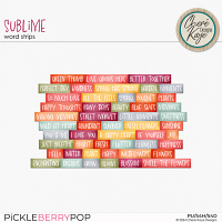 Sublime Word Strips by Chere Kaye Designs at www.pickleberrypop.com