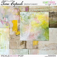 Time Capsule Abstract Papers by Heartstrings Scrap Art