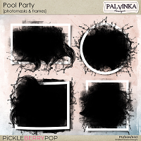 Pool Party Photomasks and Frames by Palvinka Designs