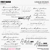 First blush - word art by chunlin designs
