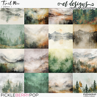 Trail Mix Digital Scrapbooking Papers by et designs | Pickleberry Pop