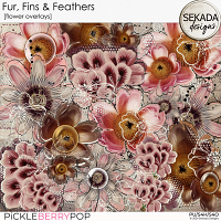 Fur, Fins & Feathers [flower overlays] by Sekada Designs