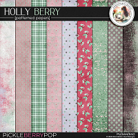 Holly Berry: Patterned Papers by Dandelion Dust Designs