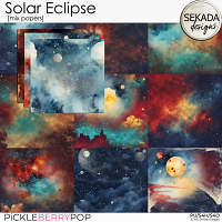 Solar Eclipse [mix papers] by Sekada Designs