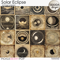 Solar Eclipse [vintage papers] by Sekada Designs