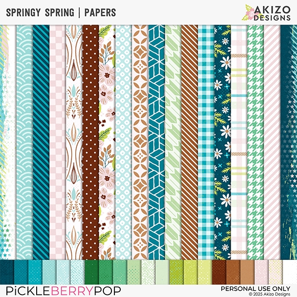 Springy Spring | Papers by Akizo Designs