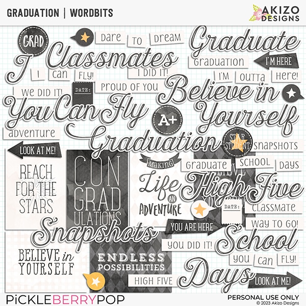 Graduation | Wordbits by Akizo Designs