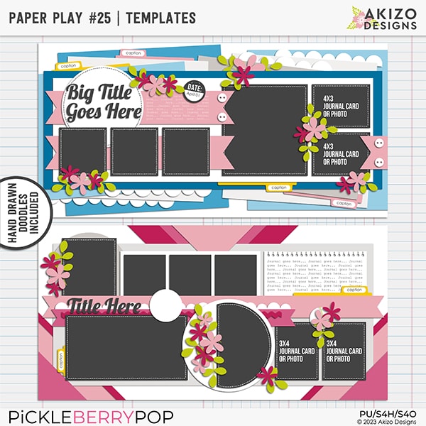 Paper Play 25 | Templates by Akizo Designs