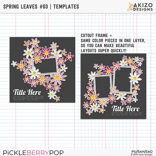 Spring Leaves 03 | Templates by Akizo Designs