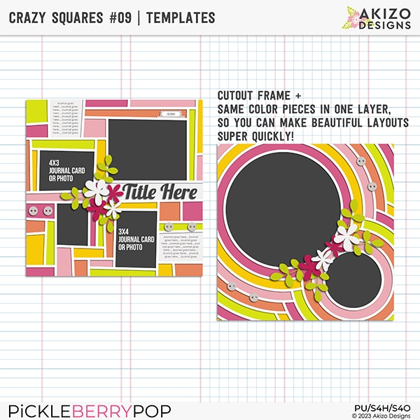 Crazy Squares 09 | Templates by Akizo Designs