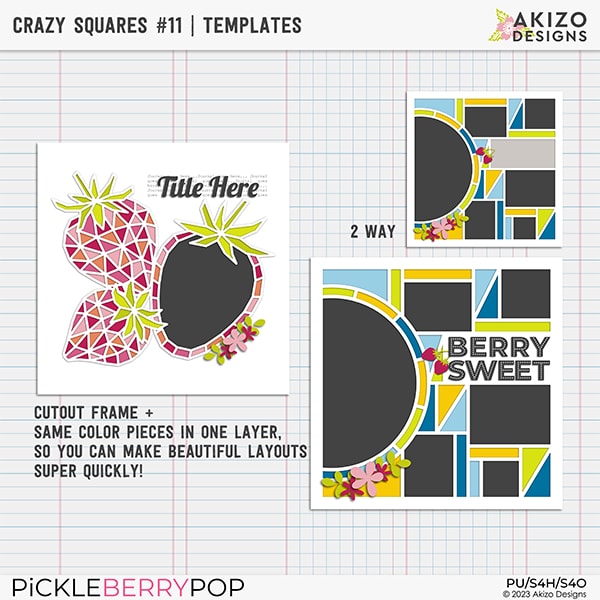 Crazy Squares 11 | Templates by Akizo Designs