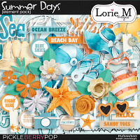 Summer Days Element Pack by LorieM Designs