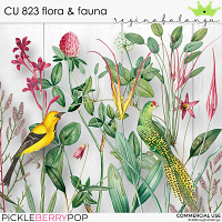 CU 823 FLORA & FAUNA DIGITAL SCRAPBOOKING COMMERCIAL USE by reginafalango