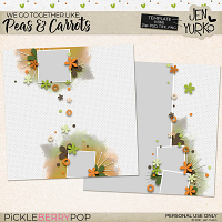 We Go Together Like Peas & Carrots Template Mini by Jen Yurko