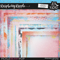 Raspberry Ripple Painted Borders by Jen Yurko