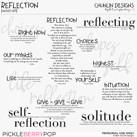 Reflection - word art by chunlin designs