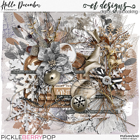 Hello December Digital Scrapbooking Elements by et designs