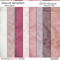 Mauve Sensation Solid papers by Kakleidesigns