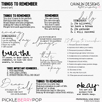 Things to remember - word art by chunlin designs