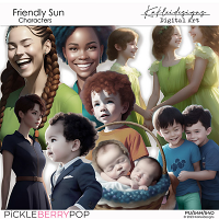 Friendly Sun Characters by Kakleidesigns