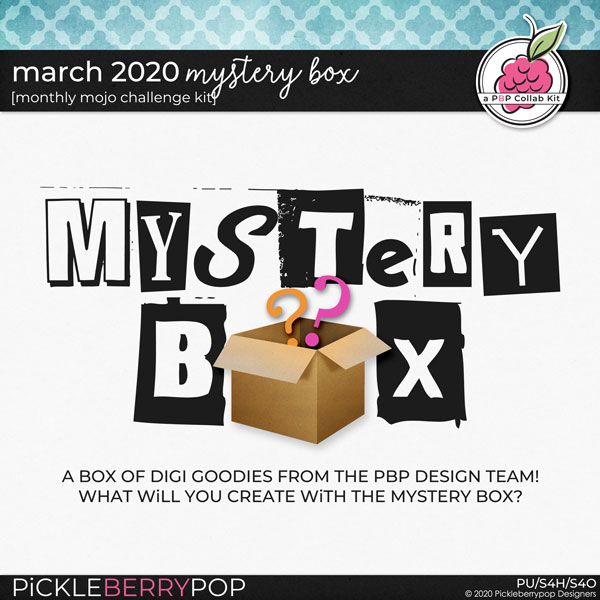 March-2020-Mystery-Box, a Monthly Mojo Challenge Kit