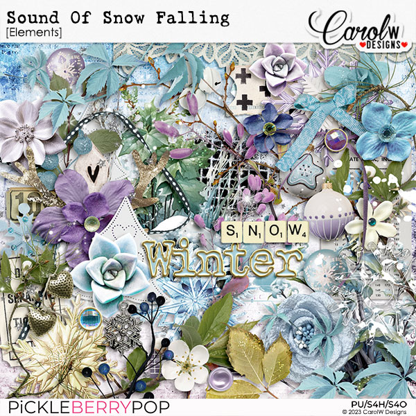 Sound Of Snow Falling-Elements by CarolW Designs