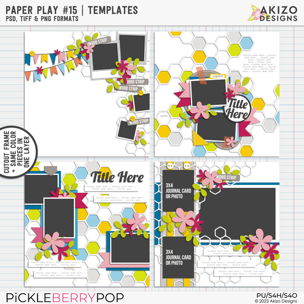 Paper Play 15 | Templates by Akizo Designs