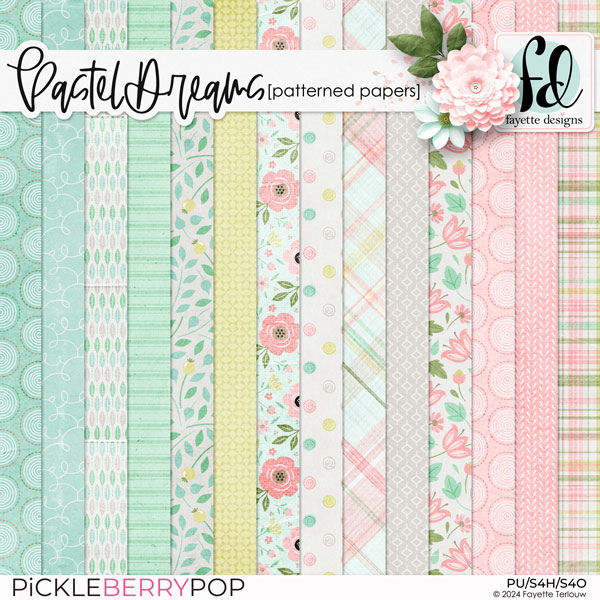Pastel Dreams: Patterned Papers by Fayette Designs