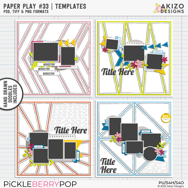 Paper Play 34 | Templates by Akizo Designs